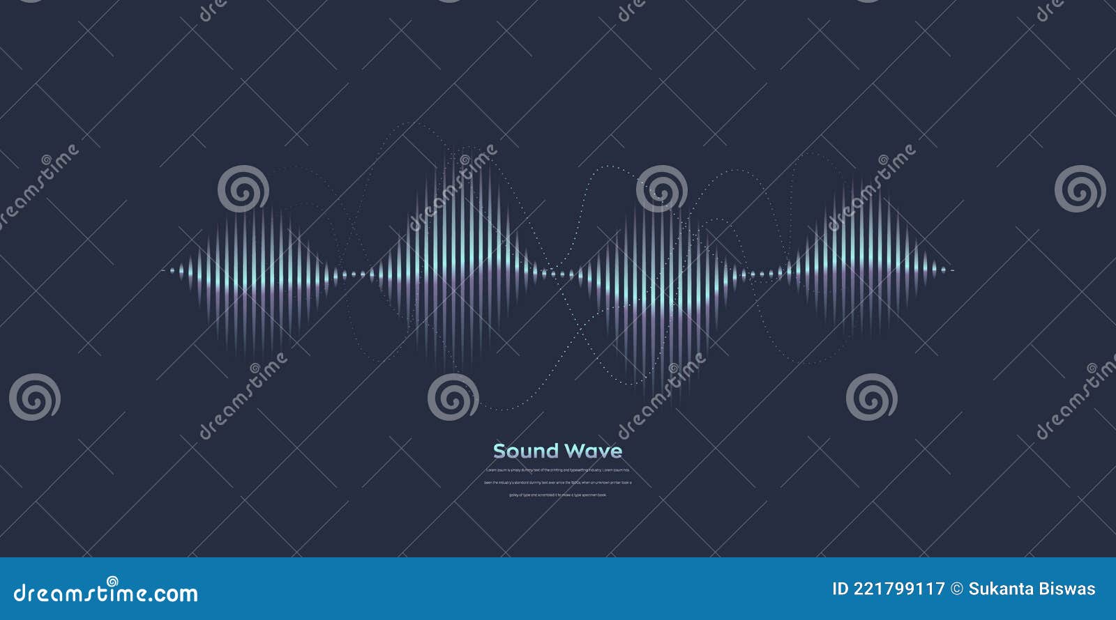 Abstract Colorful Digital Sound Wave. Equalizer. Audio Wave Graph of ...