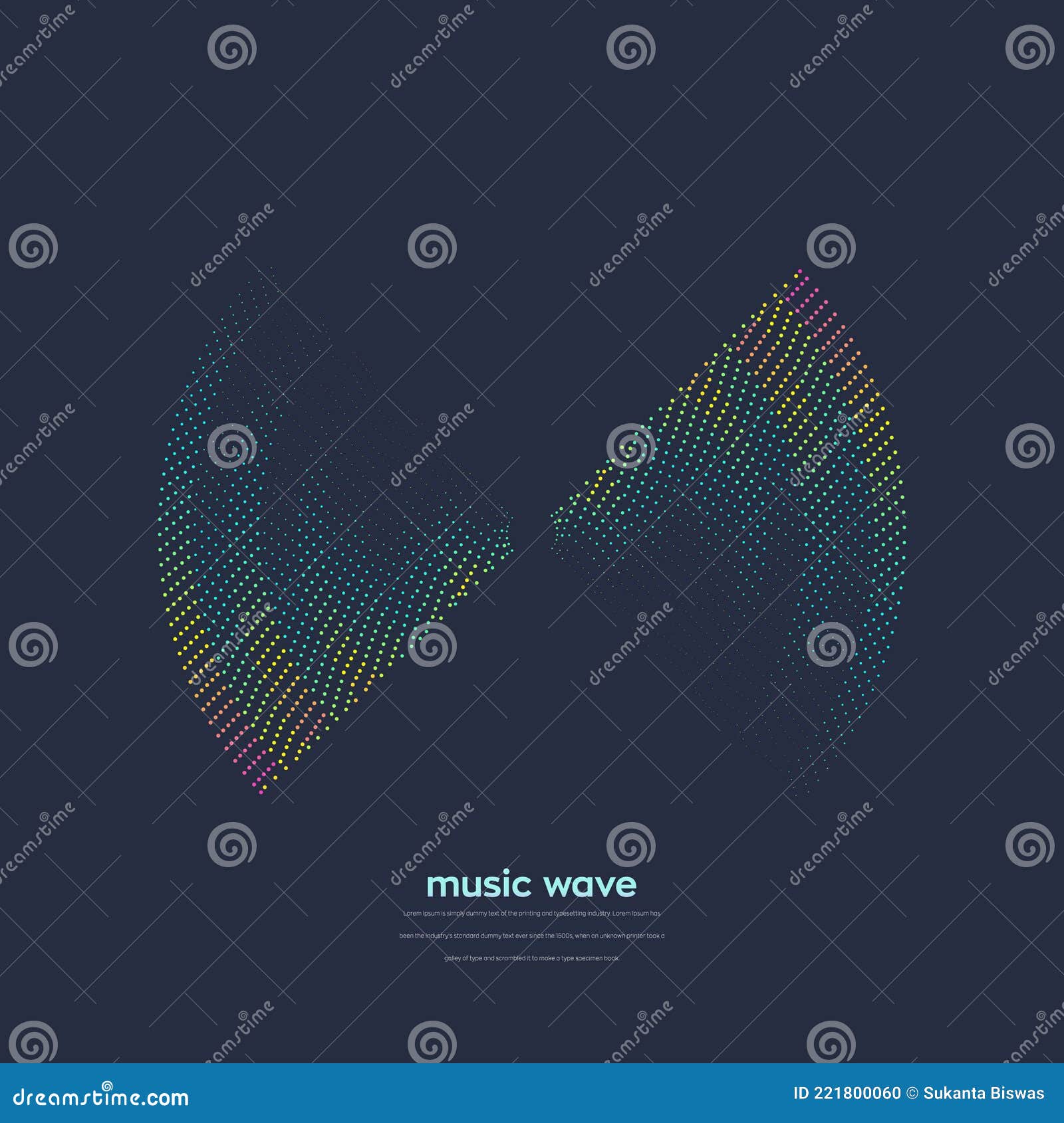 Abstract Colorful Digital Sound Wave. Equalizer. Audio Wave Graph of ...