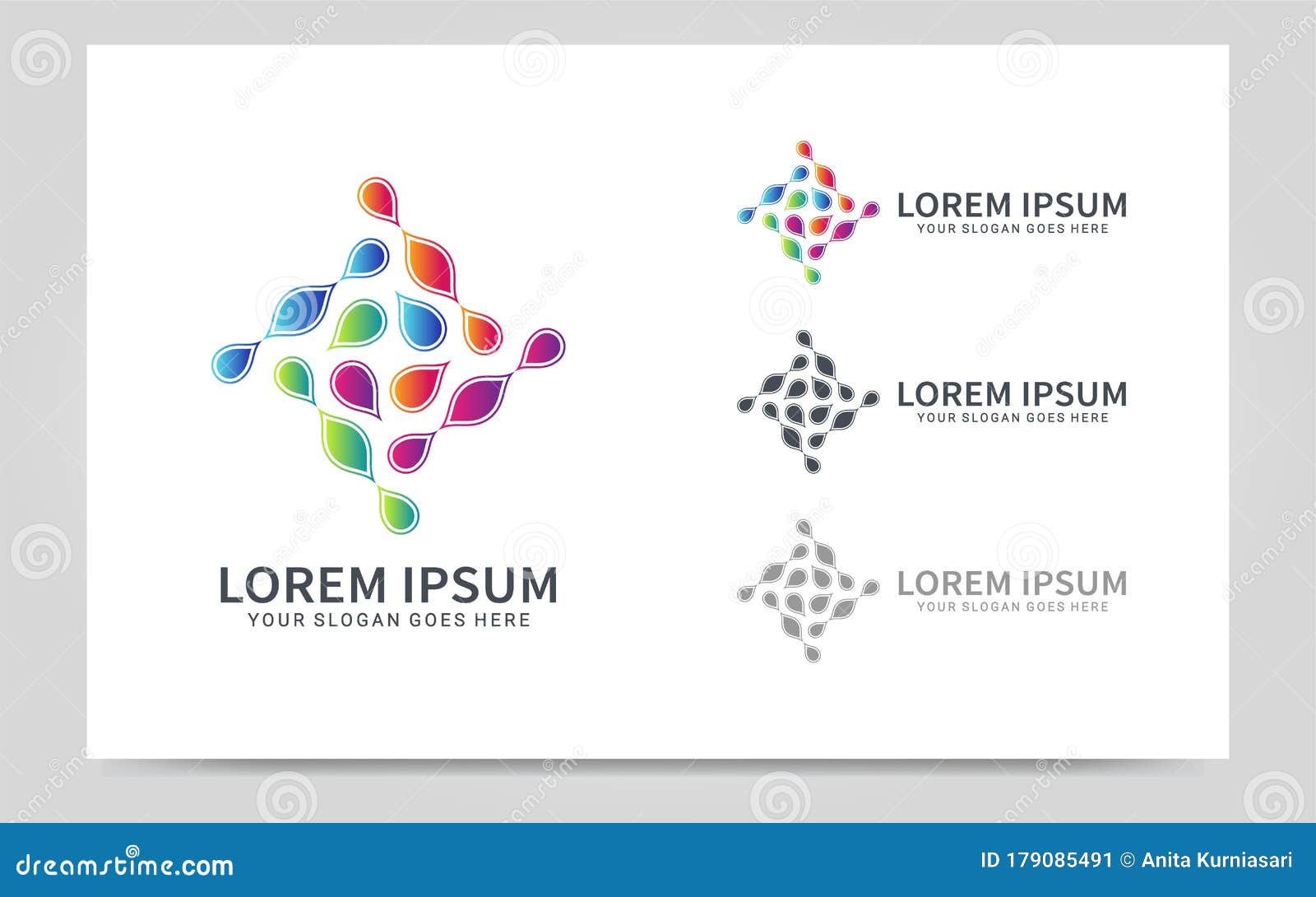 Abstract Colorful Digital Technology Symbol Logo Design Stock Vector ...