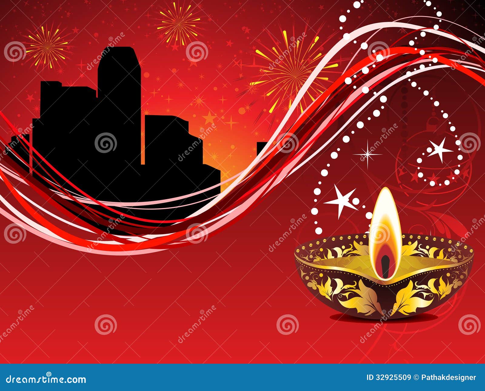 Abstract Colorful Diwali Template Stock Vector - Illustration of ...