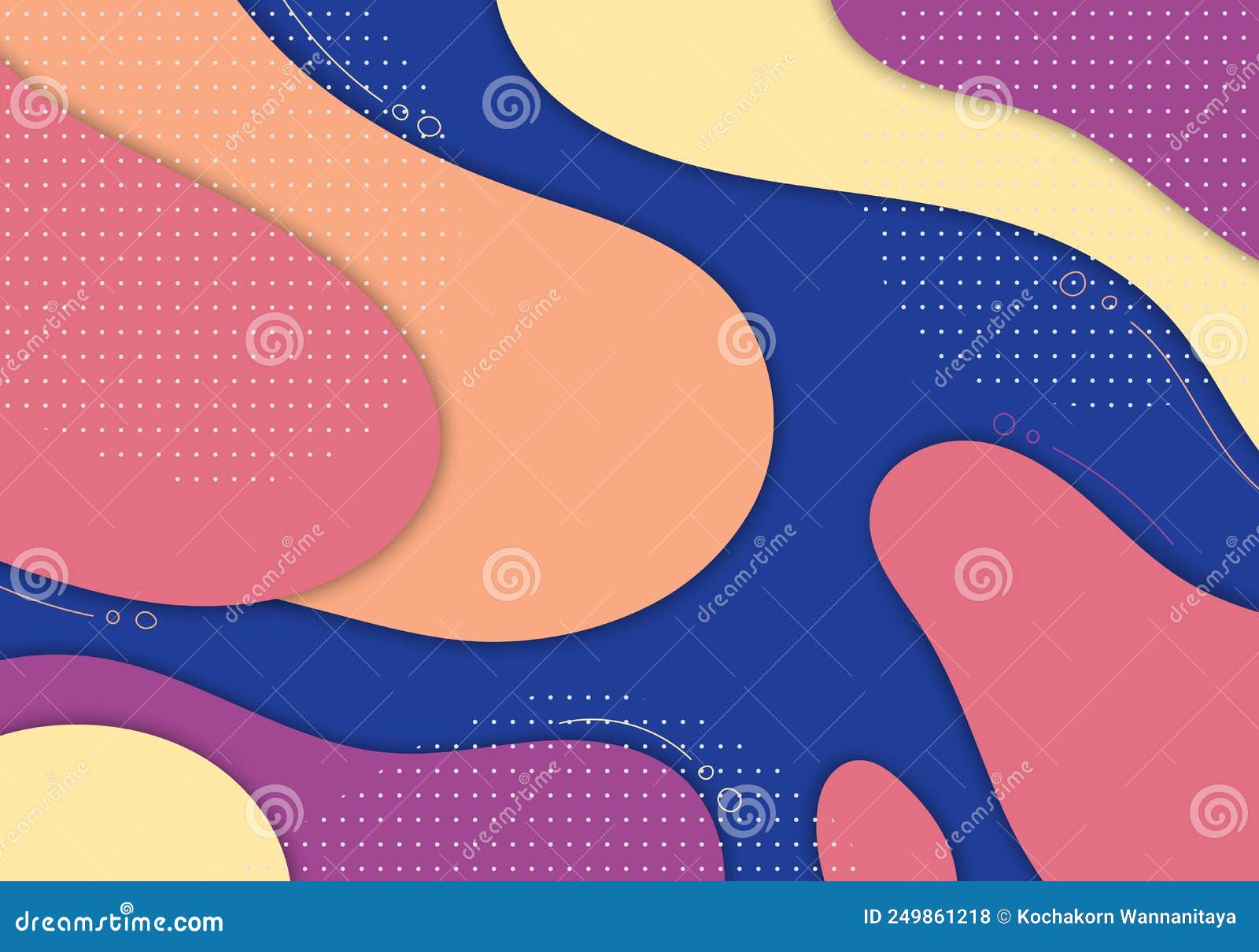 Abstract Colorful Doodles Template Design Decorative Artwork ...