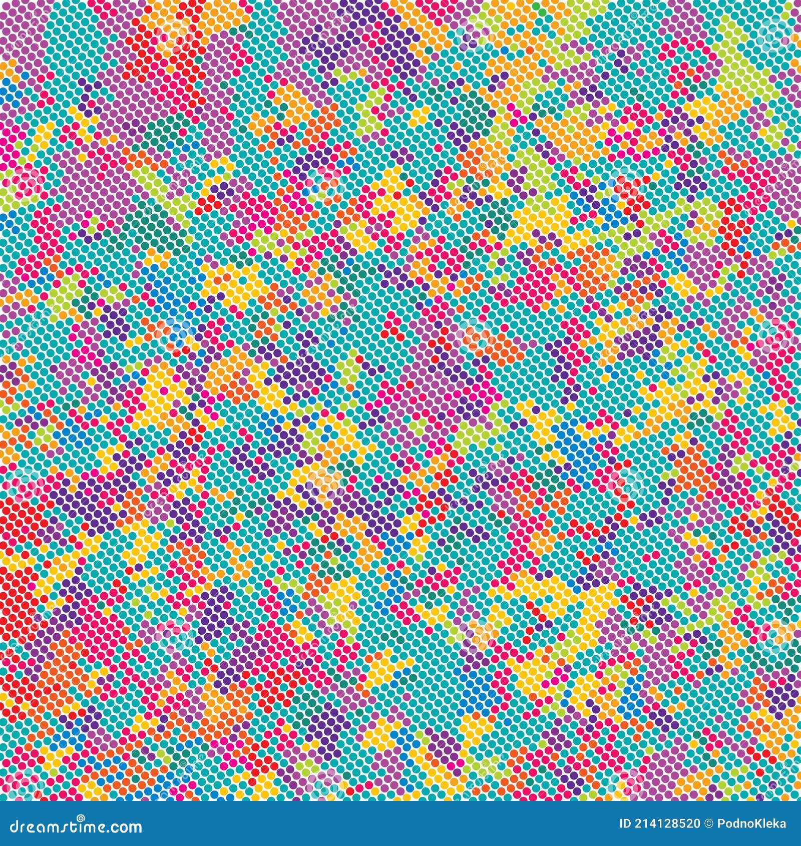 Colorful Small Micro Circle Dots Grid Mosaic. Vector Pattern Texture ...