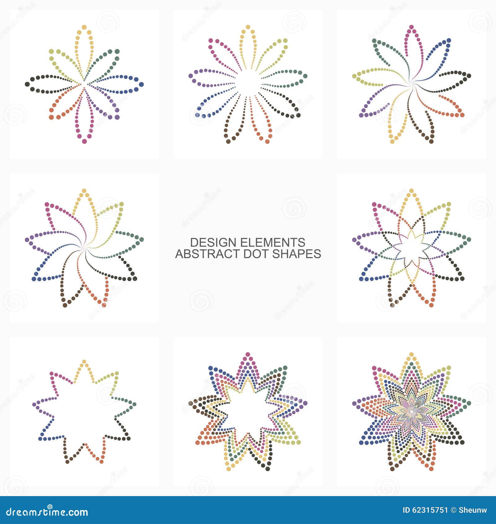 Abstract Colorful Dot Shapes. Stock Vector - Illustration of beauty ...