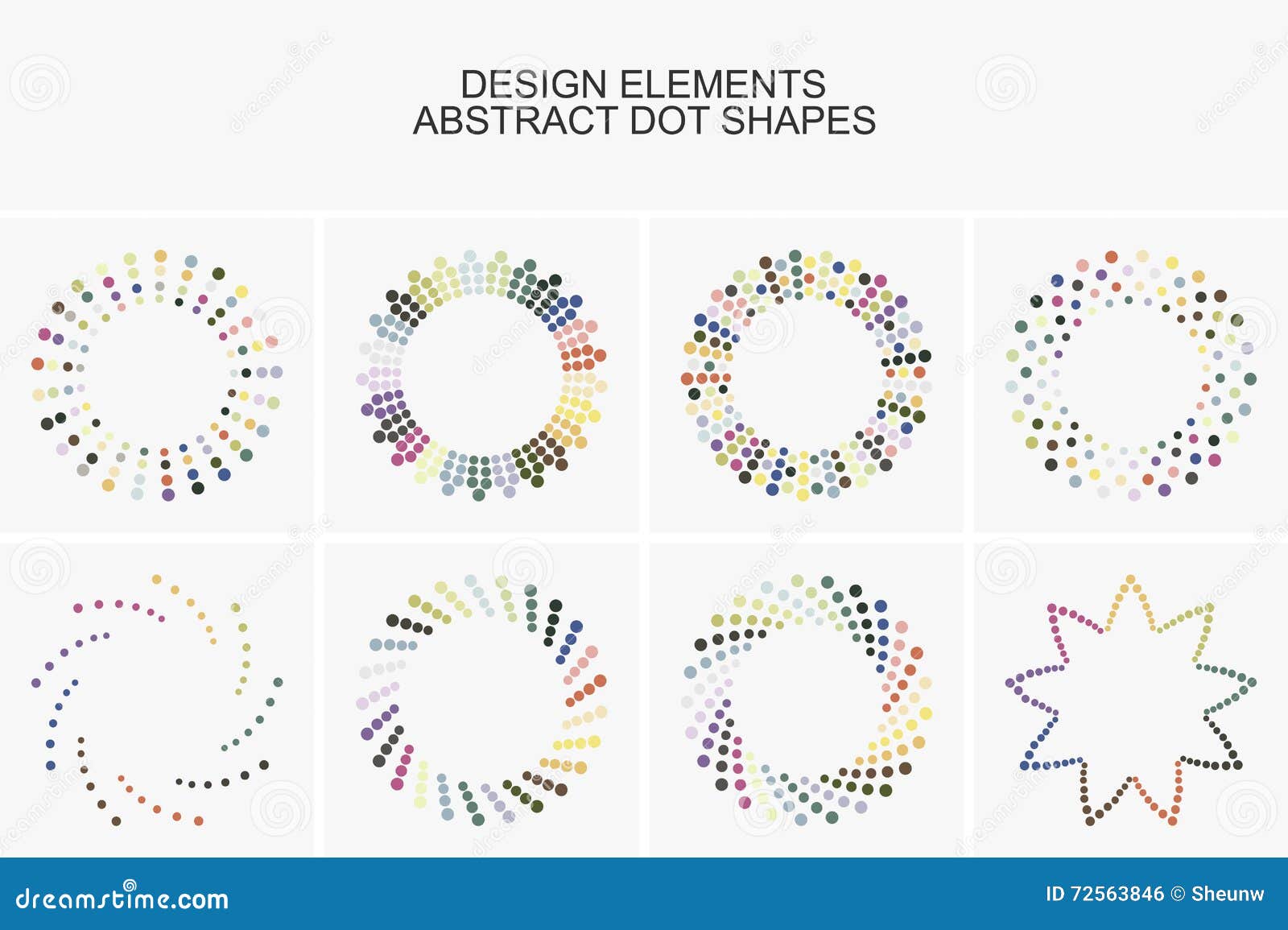 Abstract Colorful Dot Shapes. Stock Vector - Illustration of shapes ...