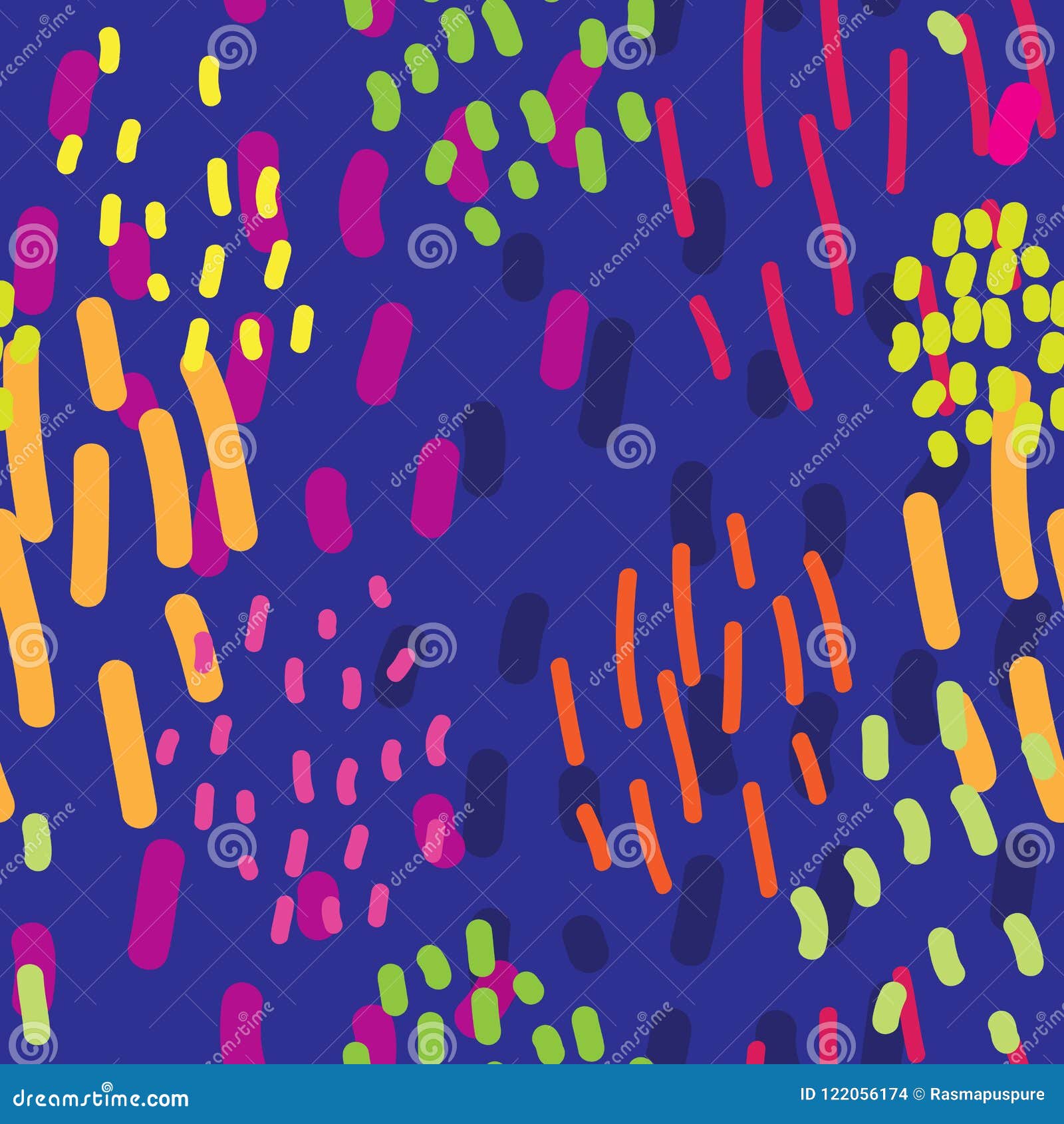 Abstract Colorful Dots and Lines Seamless Pattern Stock Vector ...
