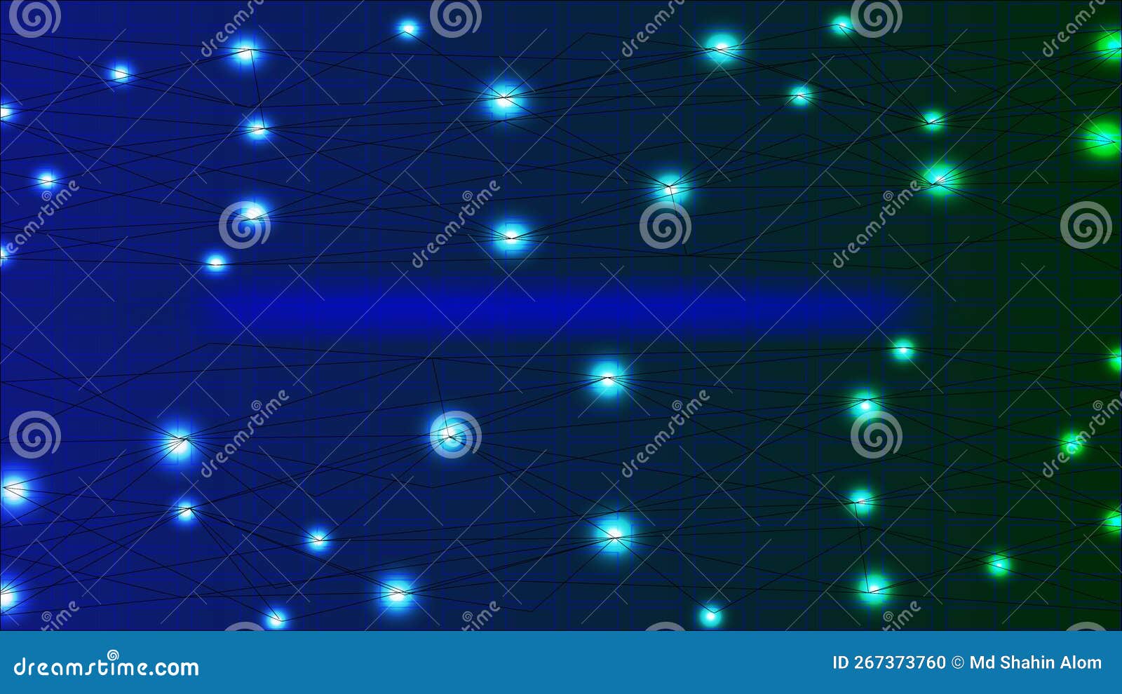 Abstract Colorful Dots Particles and Pattern Connect Illustration ...