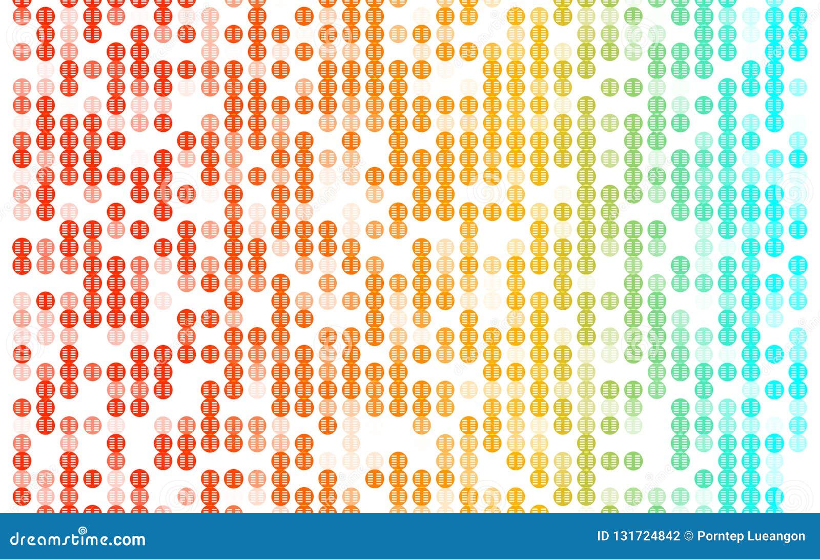 Abstract Colorful Dots Pattern Background on White Stock Illustration ...