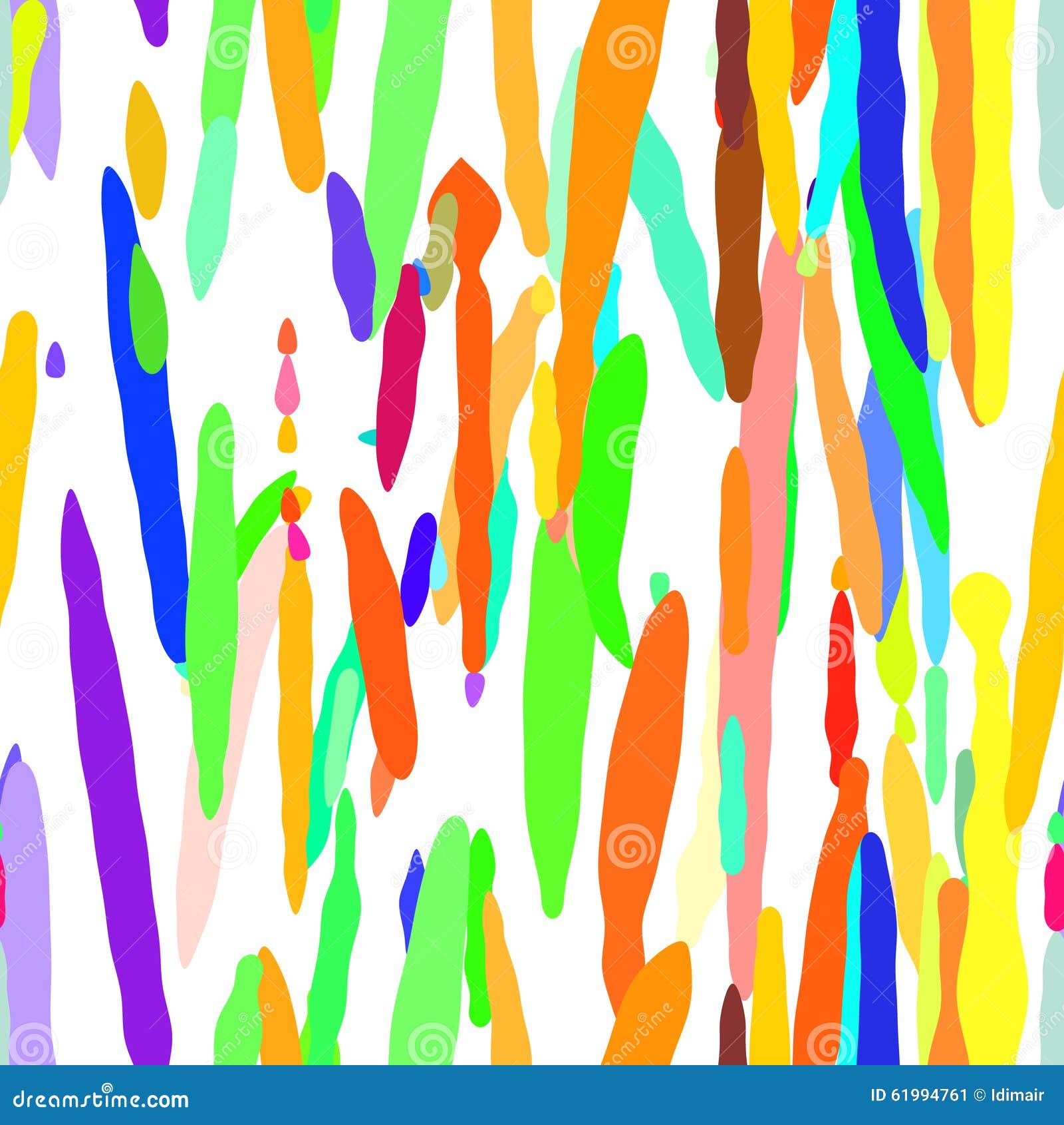 Abstract Colorful Drip Seamless Pattern. Vector Stock Illustration ...