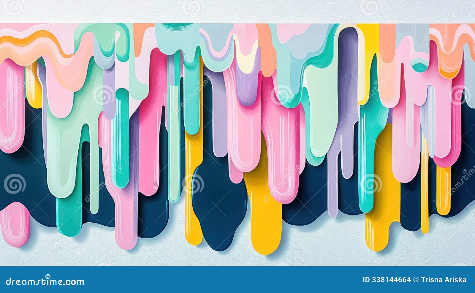 Abstract Colorful Drips and Shapes Creating a Vibrant, Artistic Wall ...