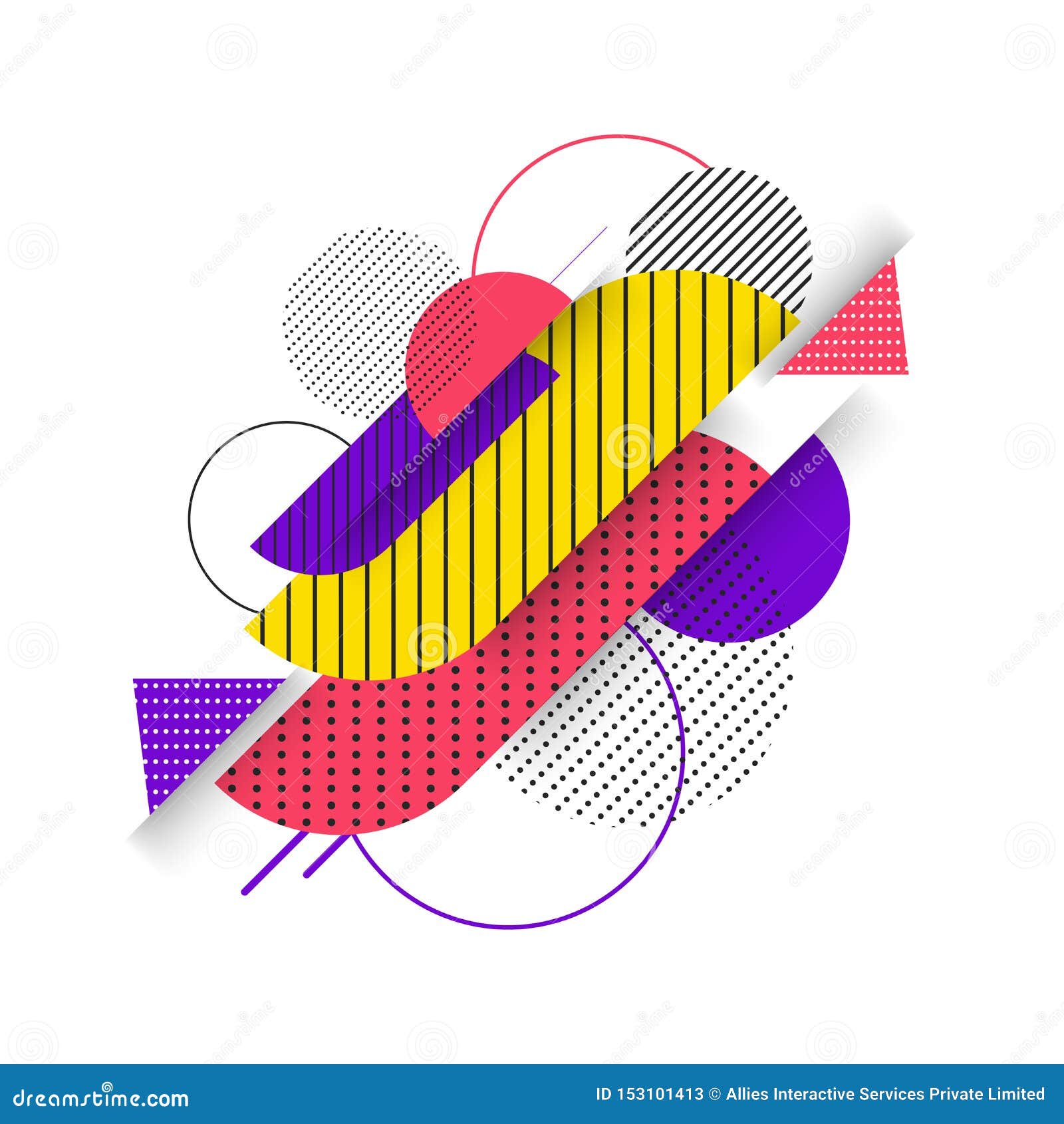 Abstract Colorful Dynamic Geometric Pattern. Stock Illustration ...