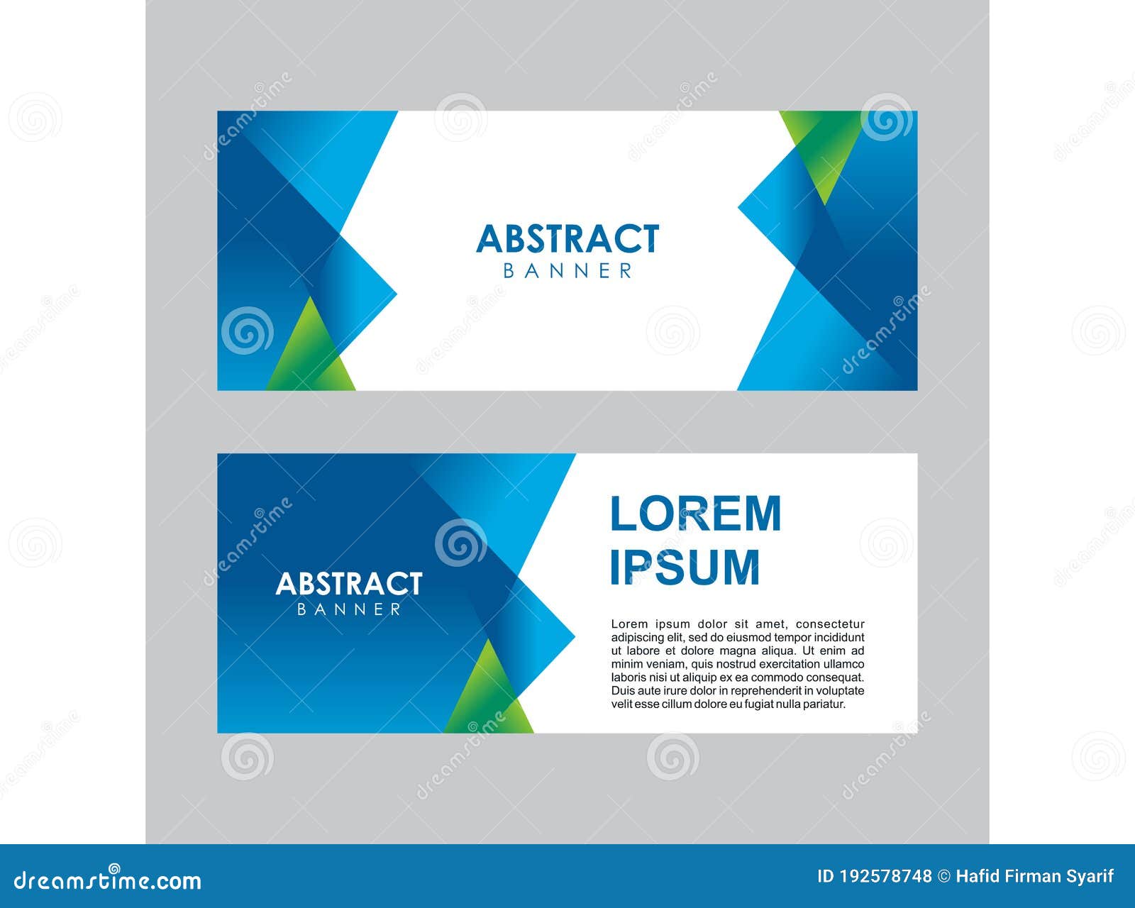 Abstract Colorful Elegant Blue Geometric Banner Design Template Vector ...
