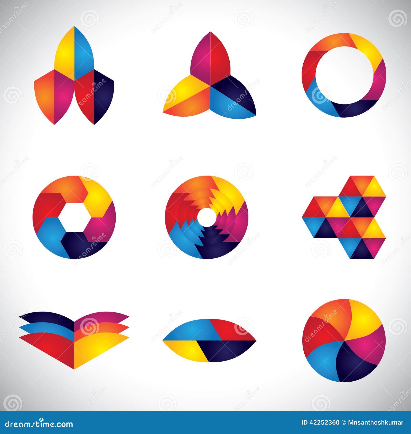 Abstract Colorful Element Design Vector Icons Stock Vector ...