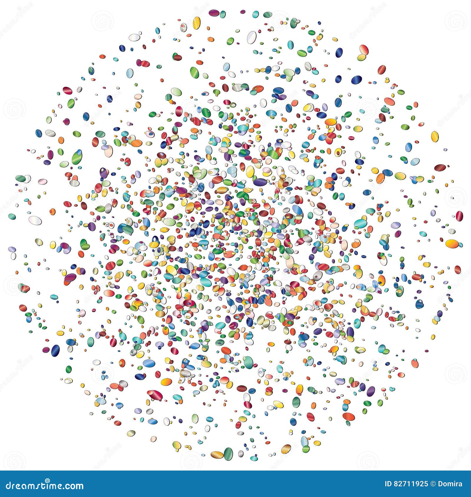 Abstract Colorful Explosion of Confetti, on White Background. Flat ...