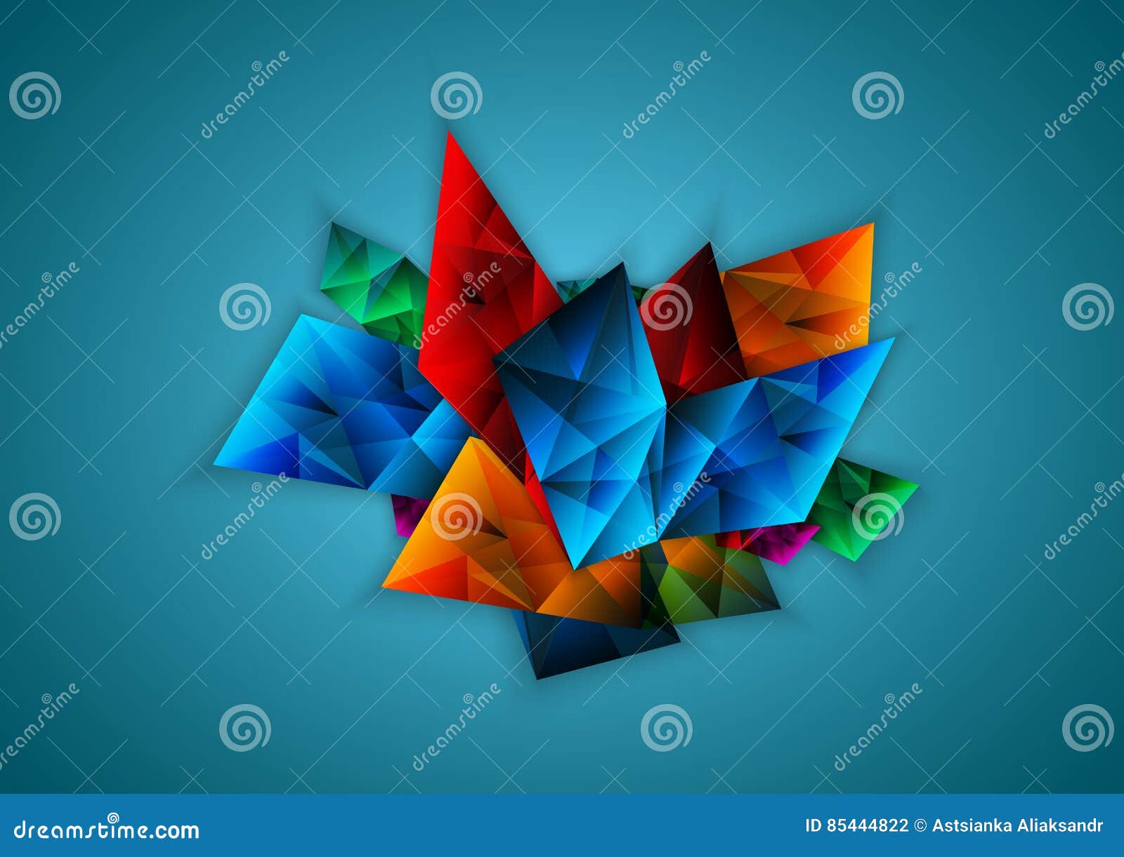 Abstract Colorful Facet, Vector Stock Vector - Illustration of octagon ...