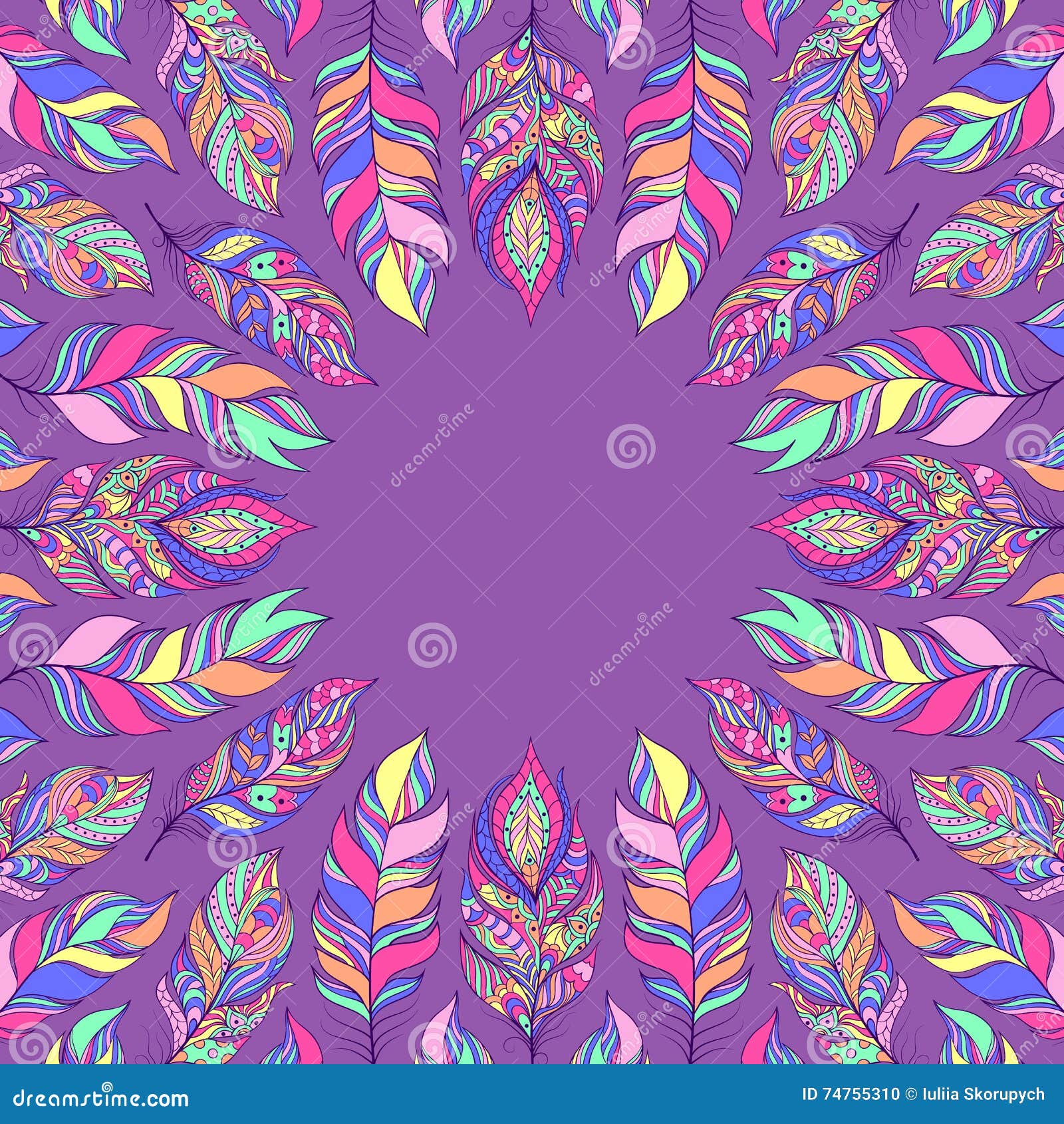 Abstract Colorful Feathers. Stock Vector - Illustration of colors ...