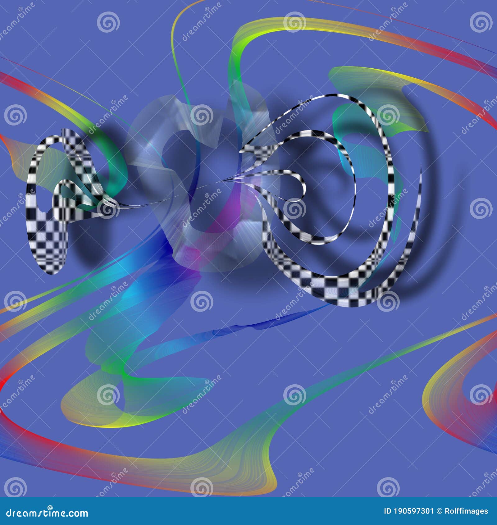 Abstract colorful figures stock illustration. Illustration of curve ...