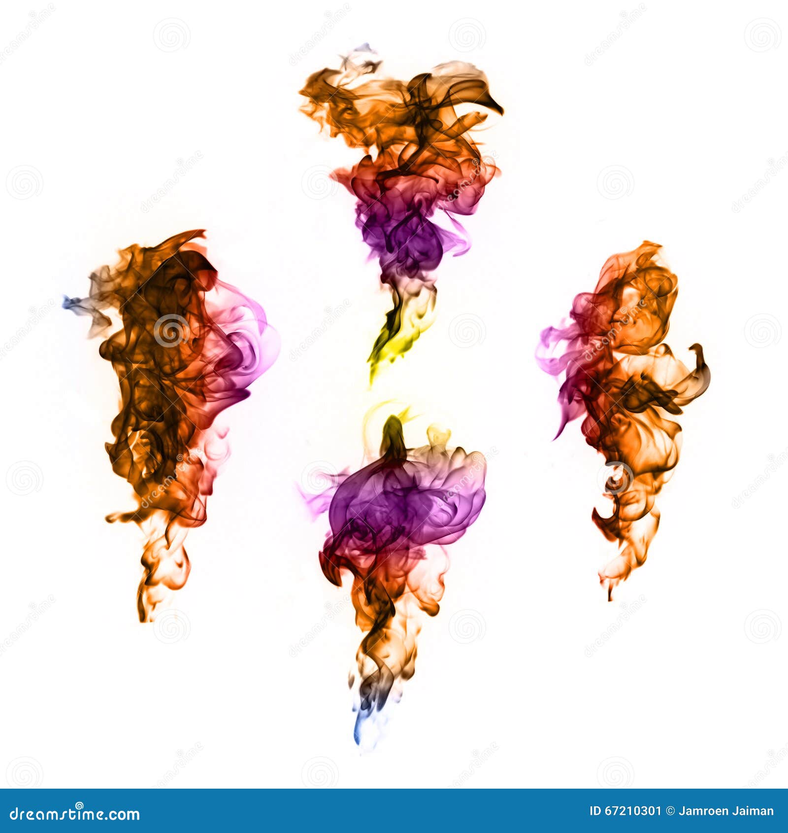 Abstract Colorful Fire Flames on White Background Stock Image - Image ...