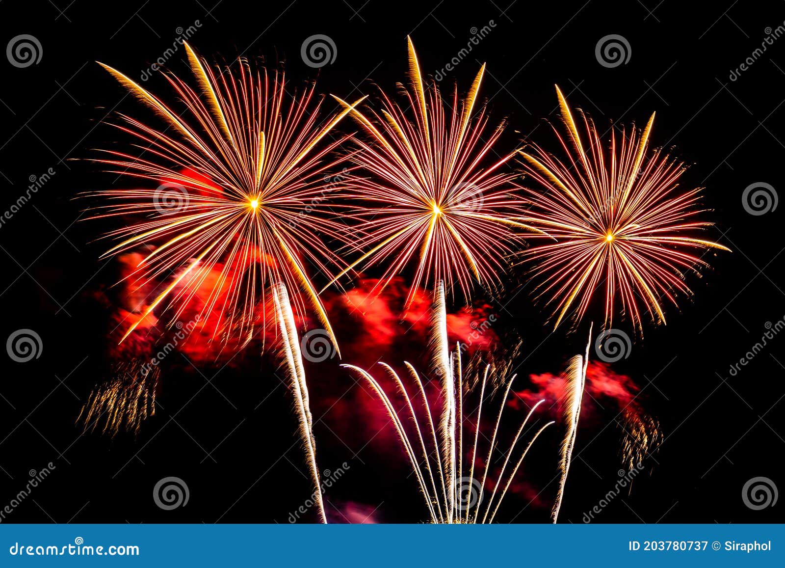 Abstract Colorful Firework Display for Celebration Anniversary Stock ...