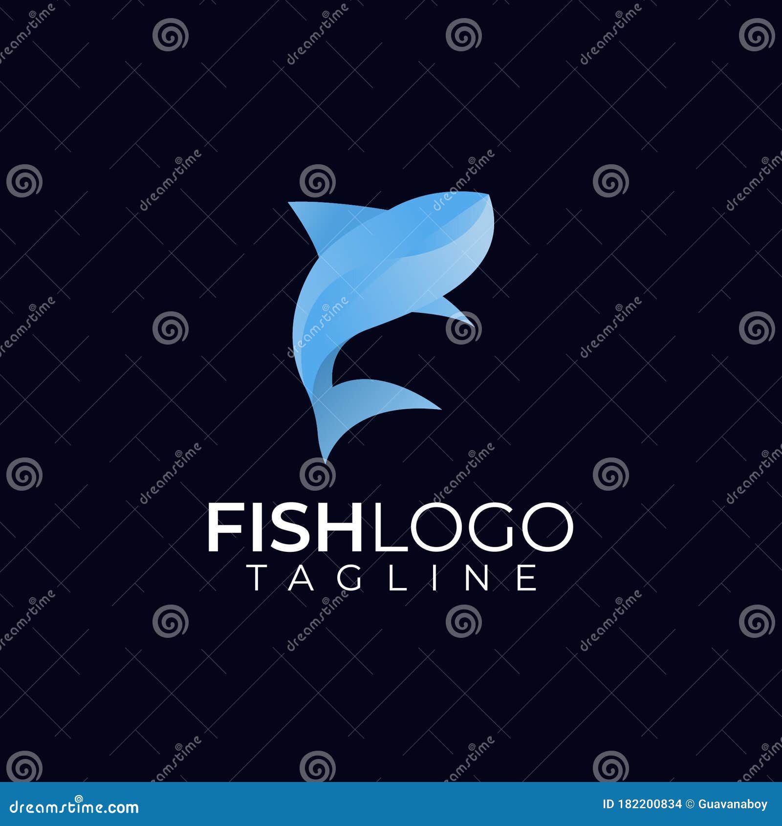 Abstract Colorful Fish Logo Template Stock Illustration - Illustration ...