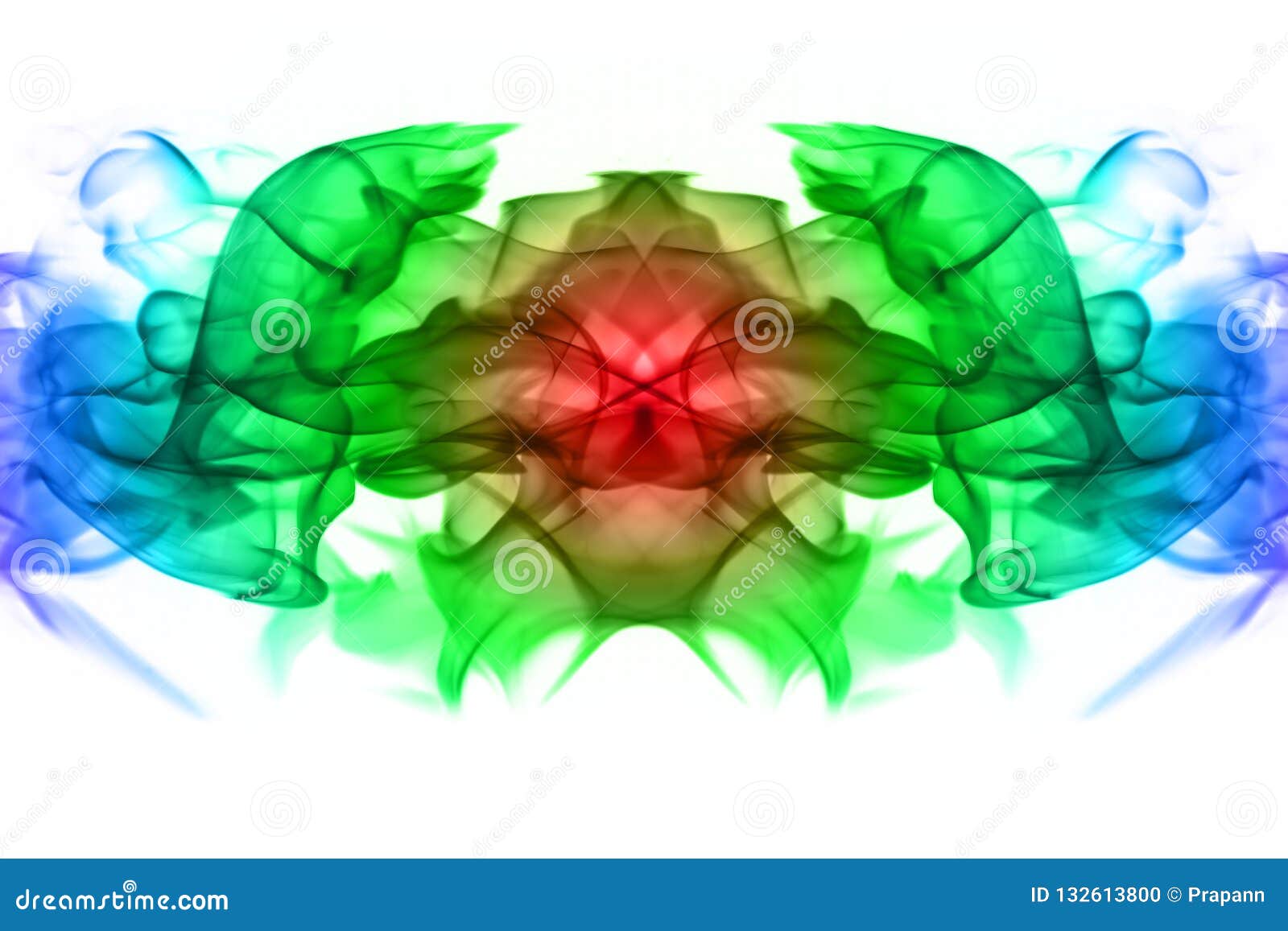 Abstract Colorful Flame Patterns on White Background Stock Photo ...