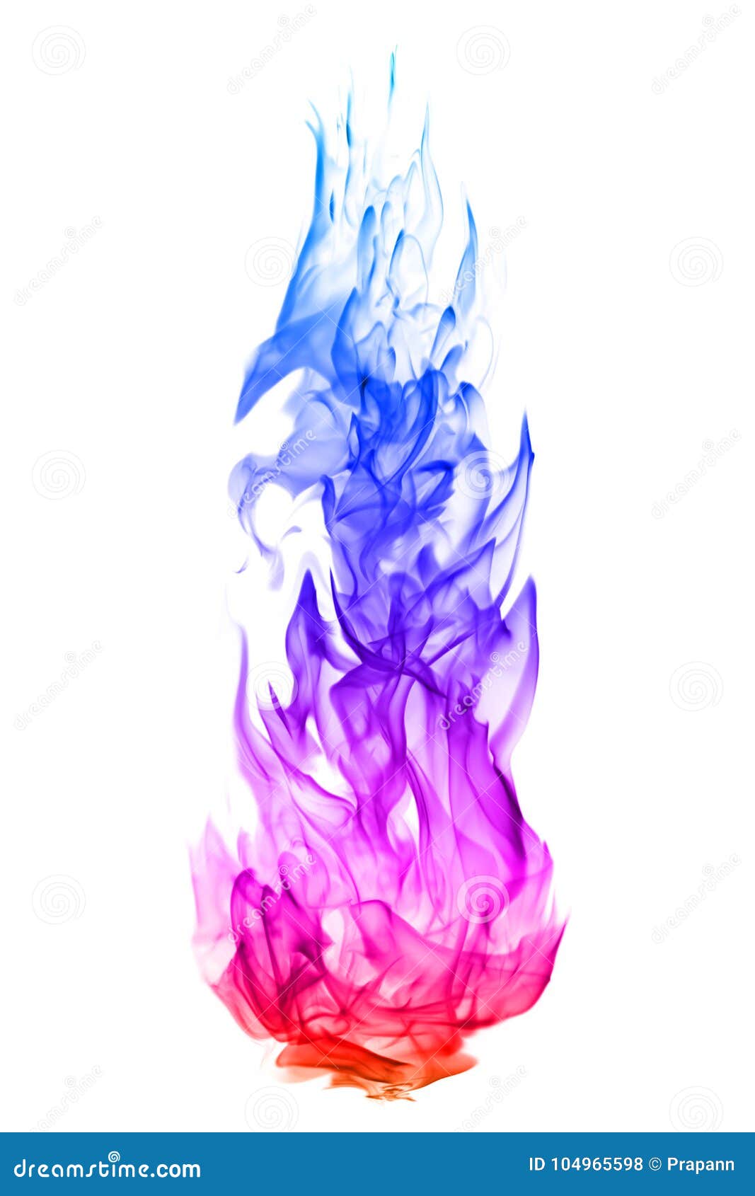 Abstract Colorful Flame Patterns on White Background Stock Photo ...