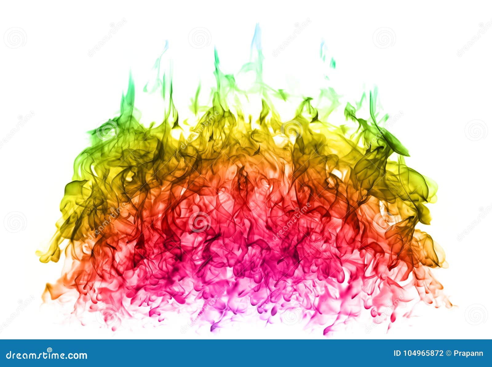 Abstract Colorful Flame Patterns on White Background Stock Photo ...