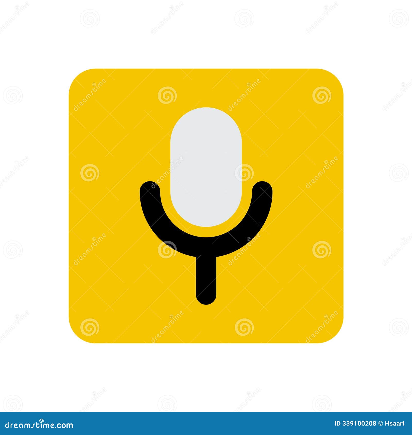 Flat Mike Icon Illustration Isolated On White Background ...