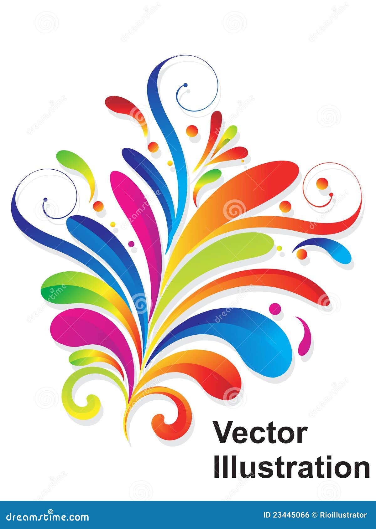 Abstract colorful floral stock vector. Illustration of circle - 23445066