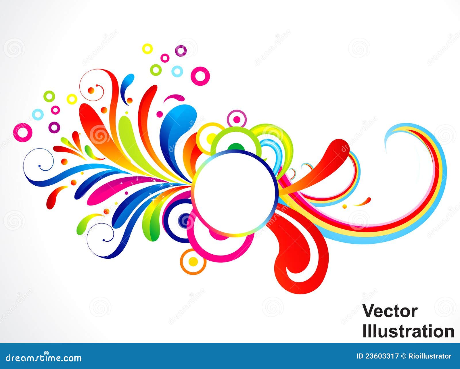 Abstract colorful floral stock vector. Illustration of digital - 23603317