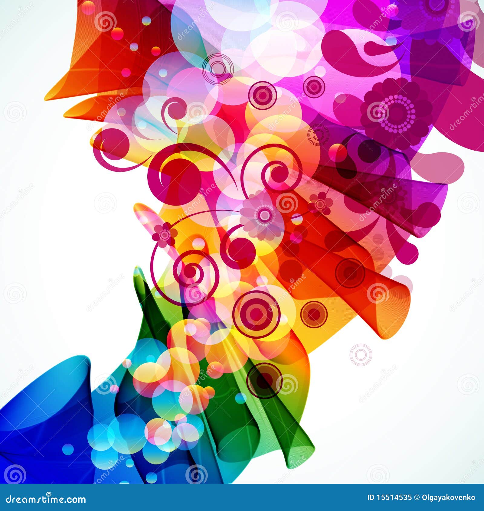 Abstract Colorful Floral Background. Stock Vector - Illustration of ...