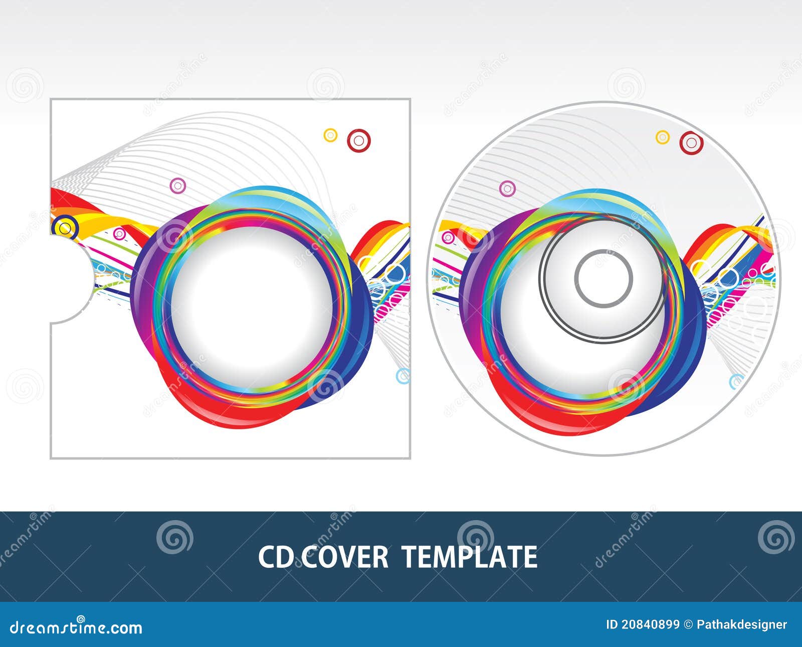 Abstract Colorful Floral Cd Cover Stock Vector - Illustration of blue ...