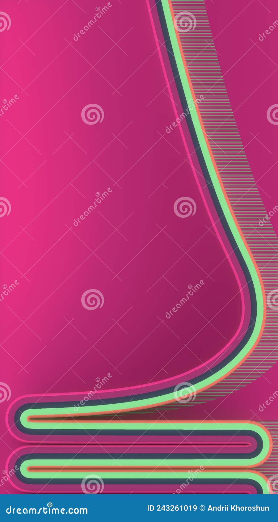Colorful Squiggly Lines Neat Background. Wavy Lines Fun Design Stock ...