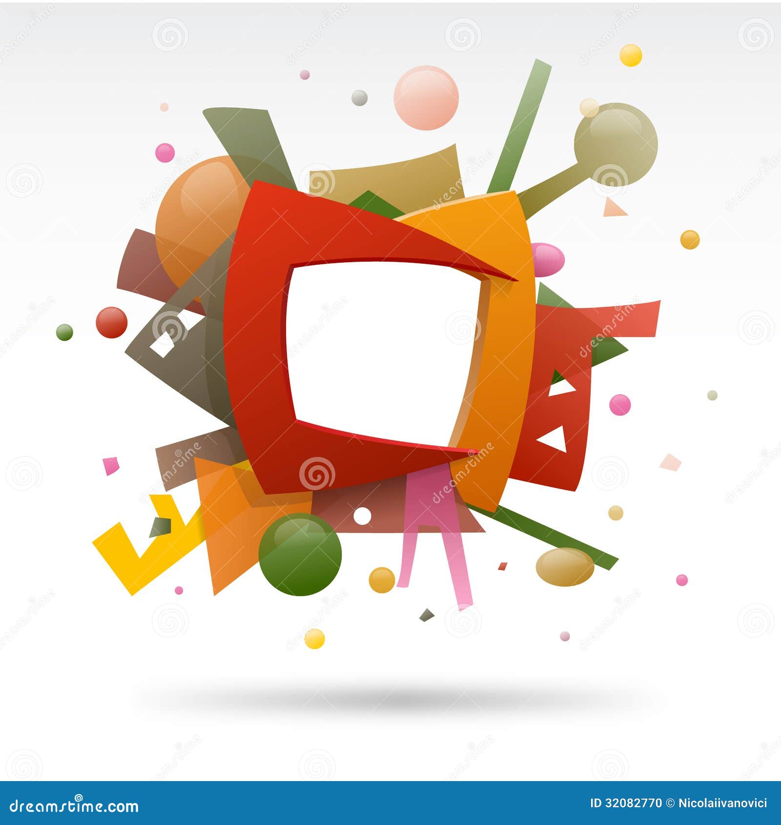 Abstract colorful frame stock vector. Illustration of futuristic - 32082770