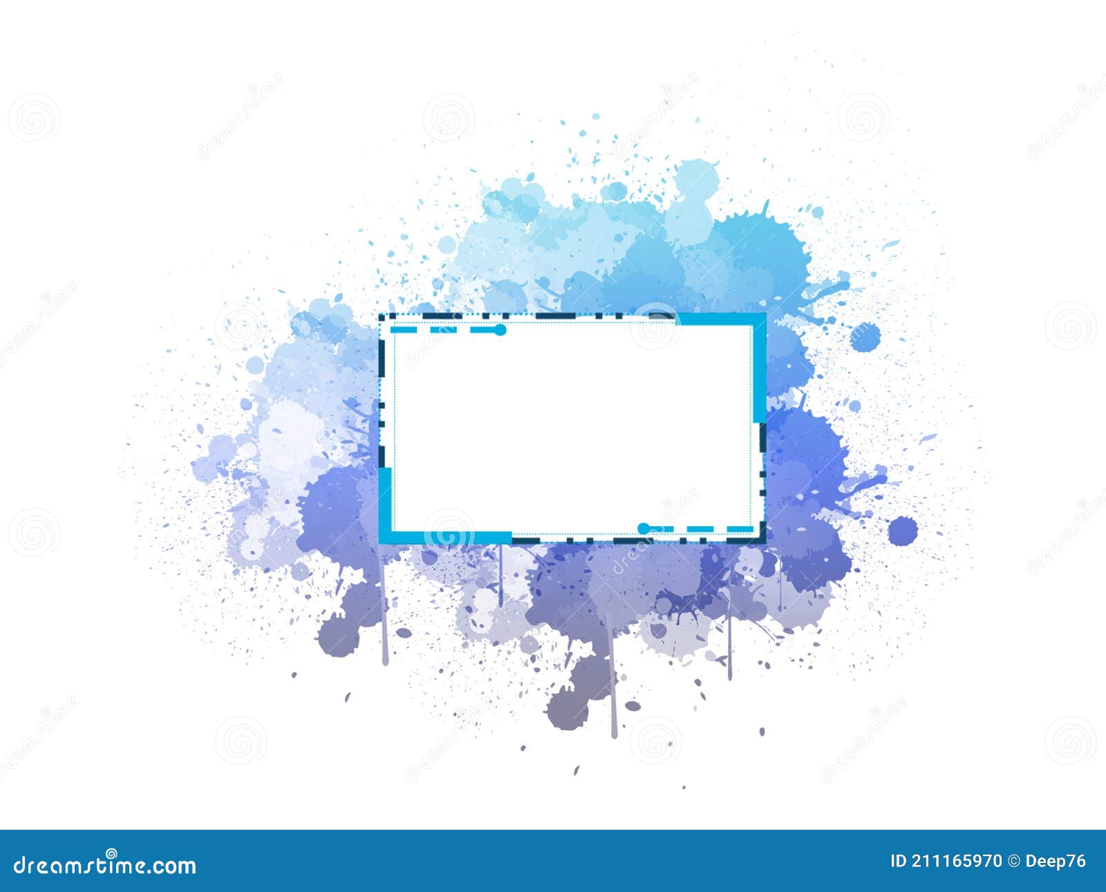 Abstract Colorful Frame with Rectangle Shapes and Splash Stock ...