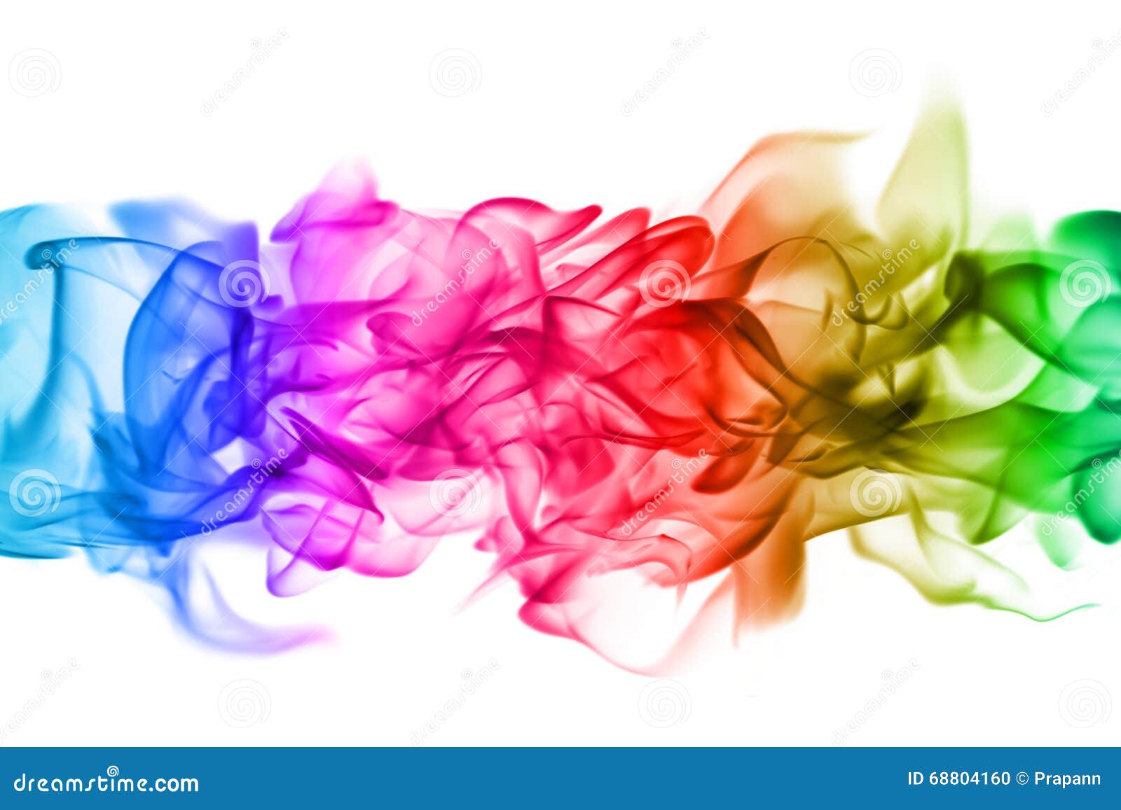 Abstract Colorful Fume Patterns Over the White Background Stock Photo ...
