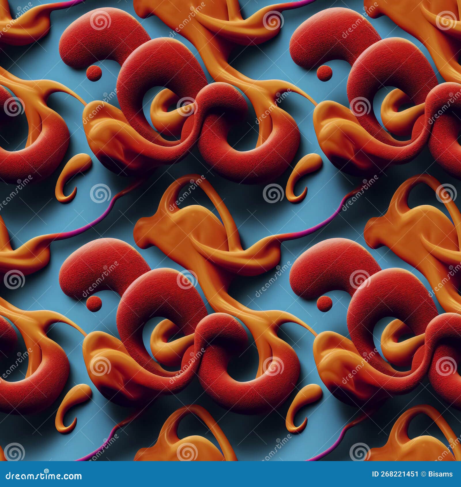 Abstract Colorful Funky Surreal Psychedelic Dynamic Liquid 3D Forms ...