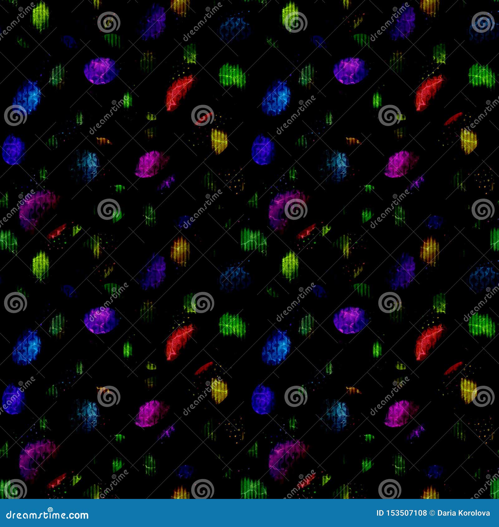 Abstract Colorful Galactic Background, Seamless Pattern Stock ...