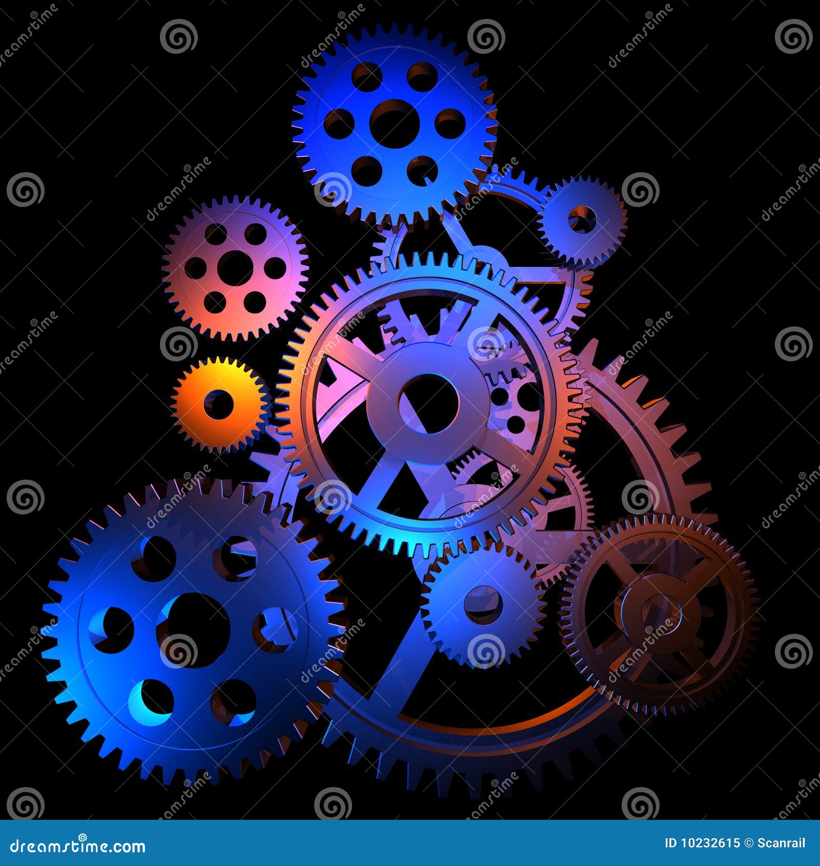 Abstract Colorful Gears Royalty Free Stock Photo - Image: 10232615