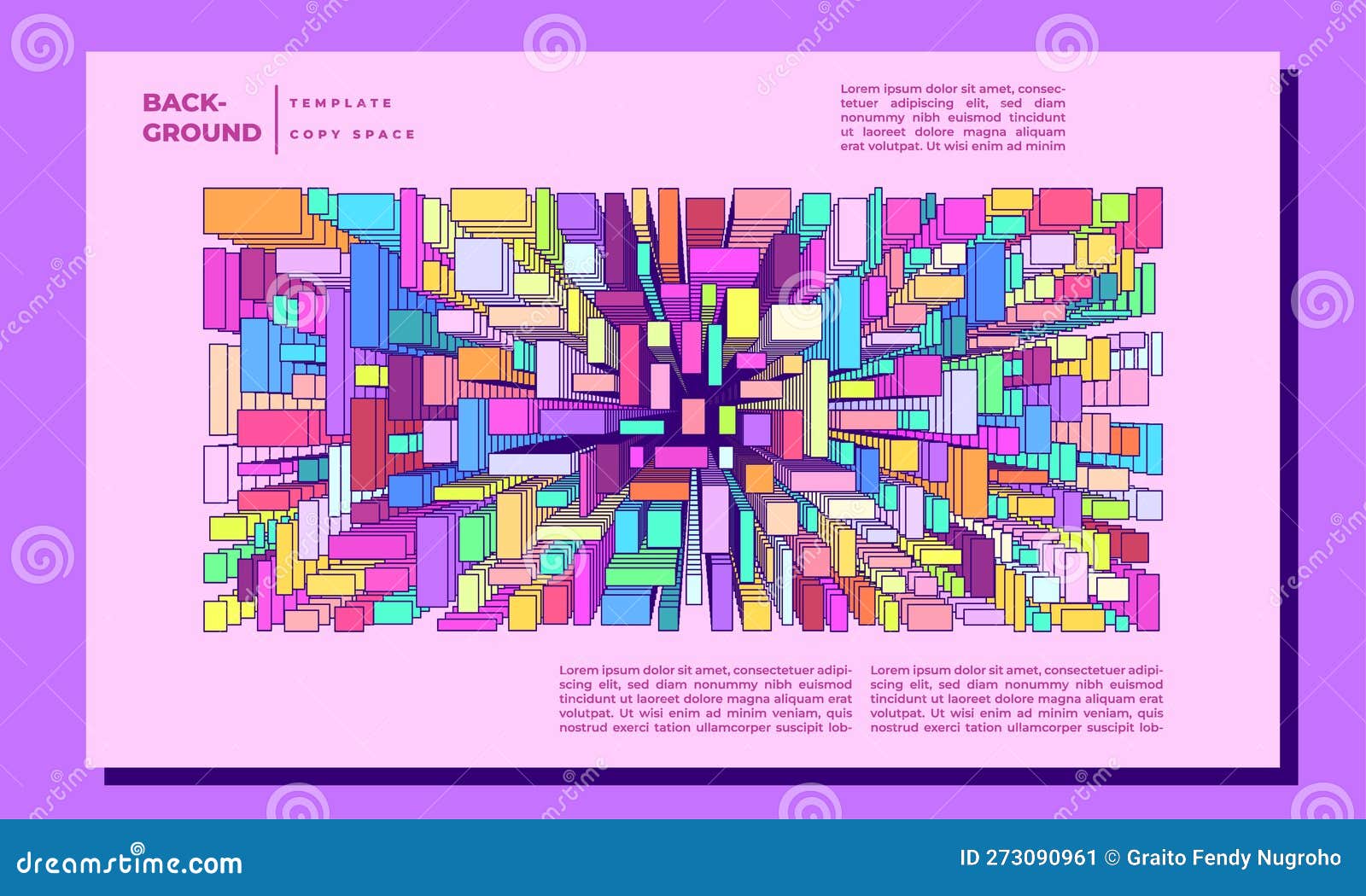 Abstract and Colorful Geometric Background Template. Rectangular ...
