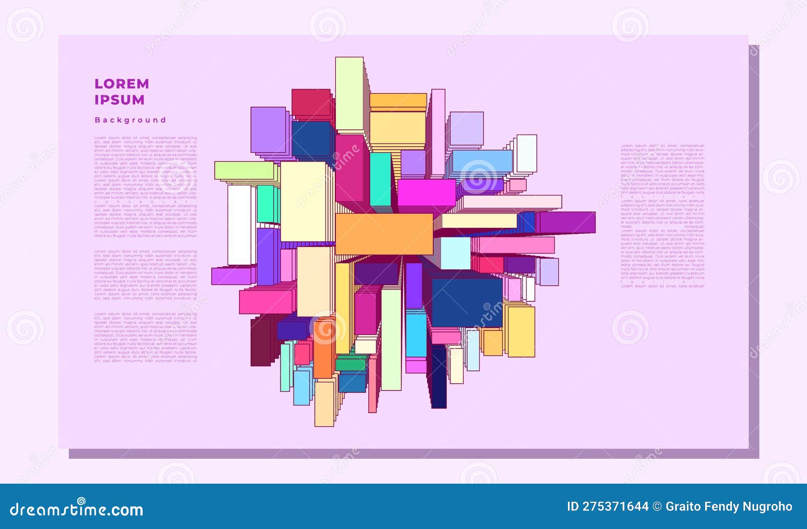 Abstract and Colorful Geometric Background Template Copy Space. Top ...
