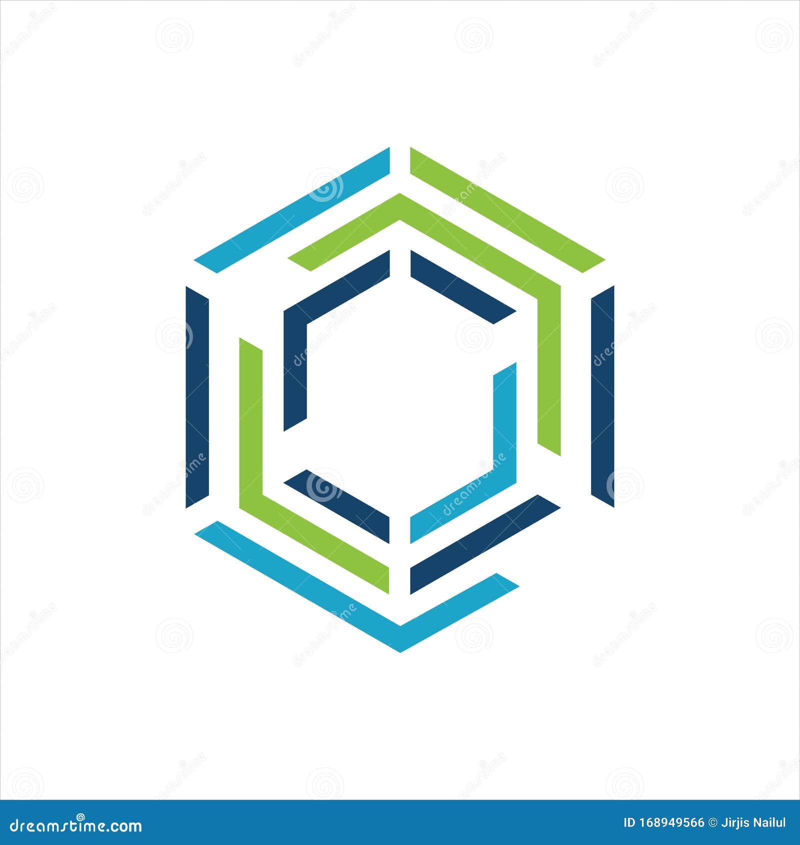Abstract Colorful Geometric Hexagonal Logo Design Icon Vector ...