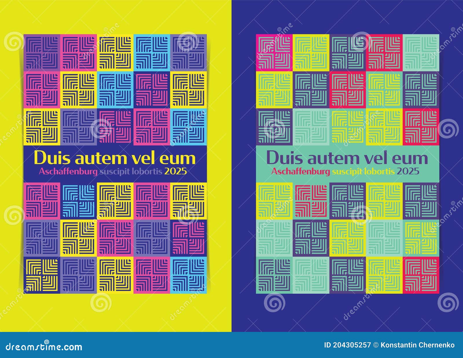 Abstract Colorful Geometric Pattern Flyer Template. Vector Illustration ...