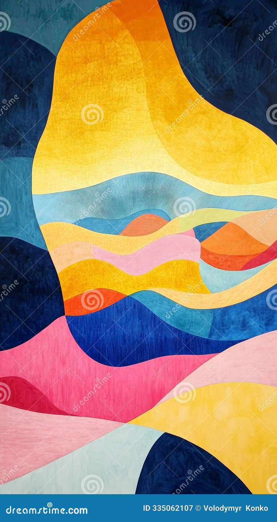 Abstract Colorful Geometric Pattern with Layered Curves Stock Image ...