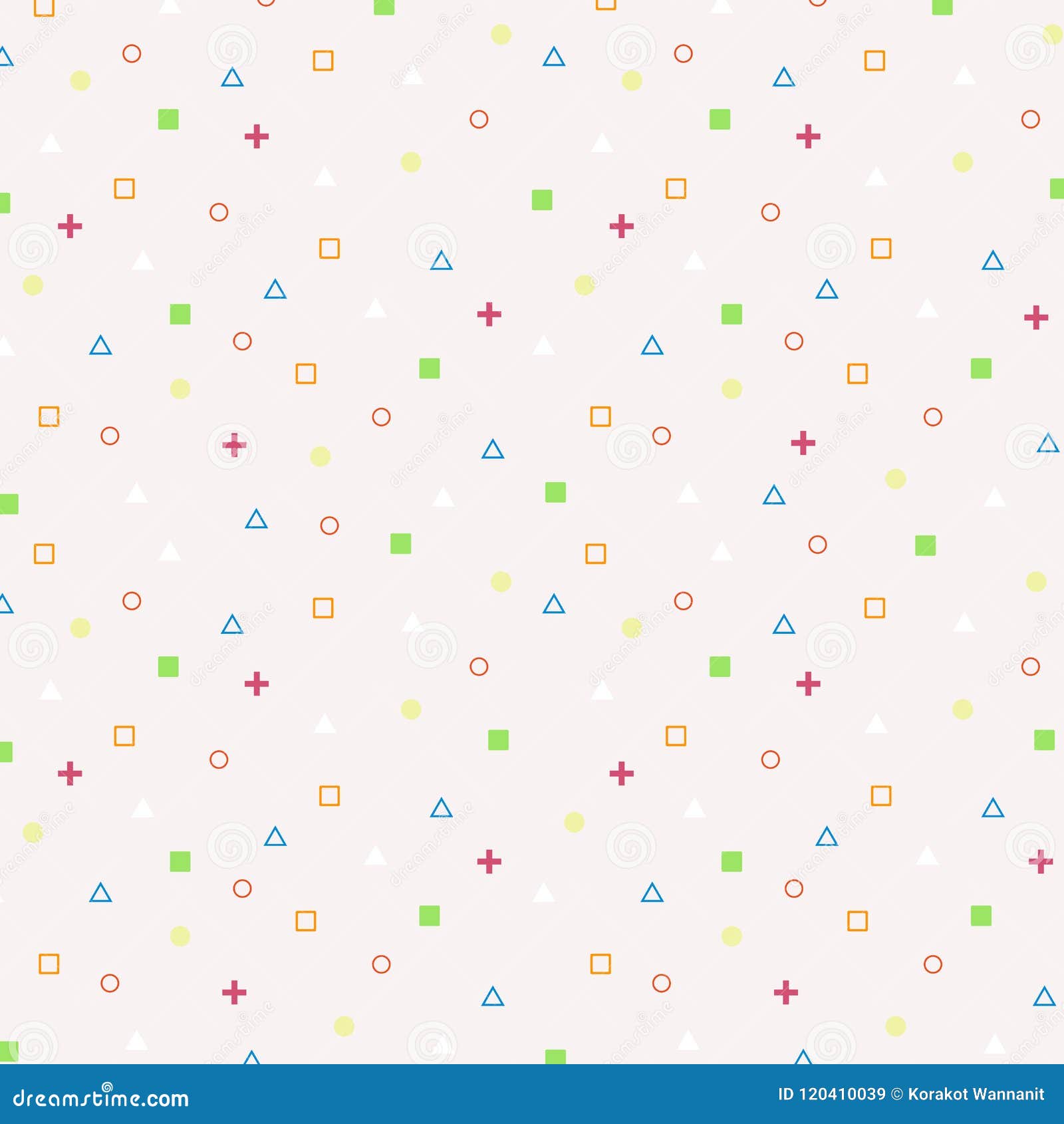 Abstract of Colorful Geometric Shape Patterns in Small Size Vector ...