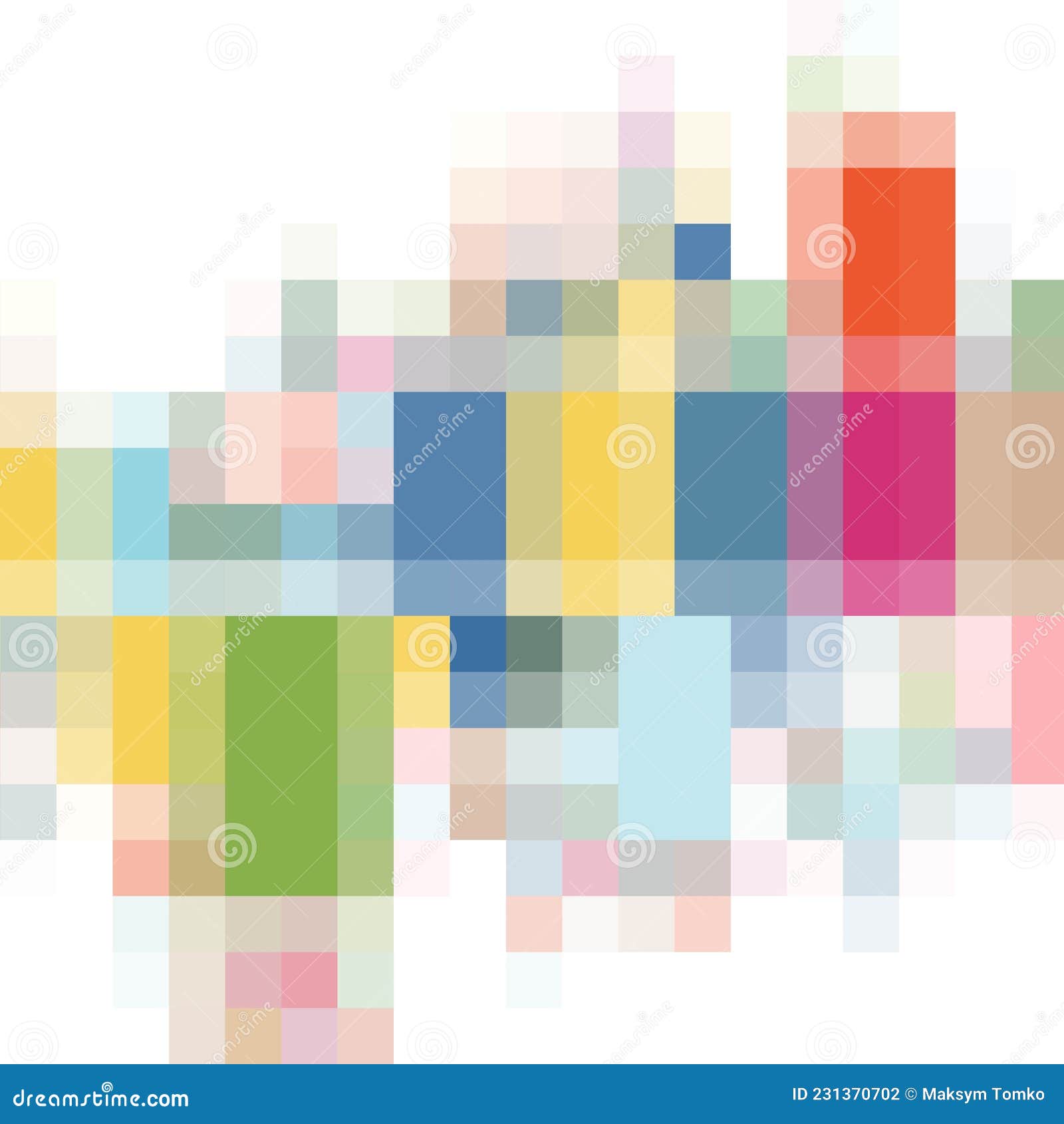 Abstract Colorful Geometric Square Border Pattern on White Background ...