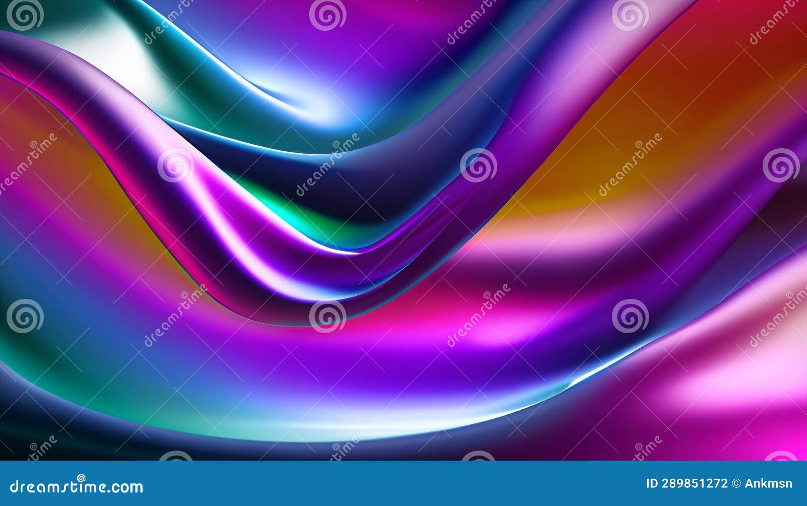 Abstract Colorful Gradient Background. Flow Liquid Metal Waves Stock ...