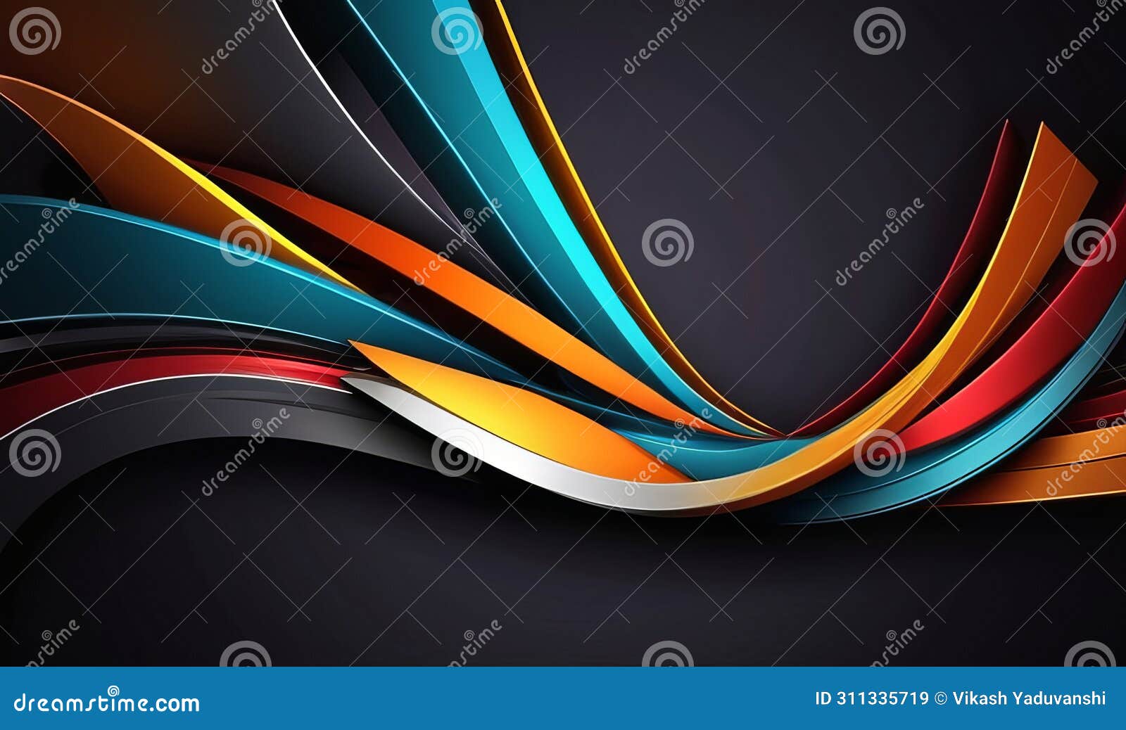 Abstract Colorful Gradient 3d Wave Background Wallpaper Stock ...