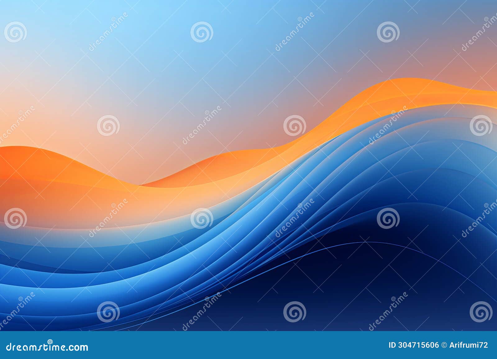 Abstract Colorful Gradient Wavy Shapes Background, Vibrant 3d Render ...