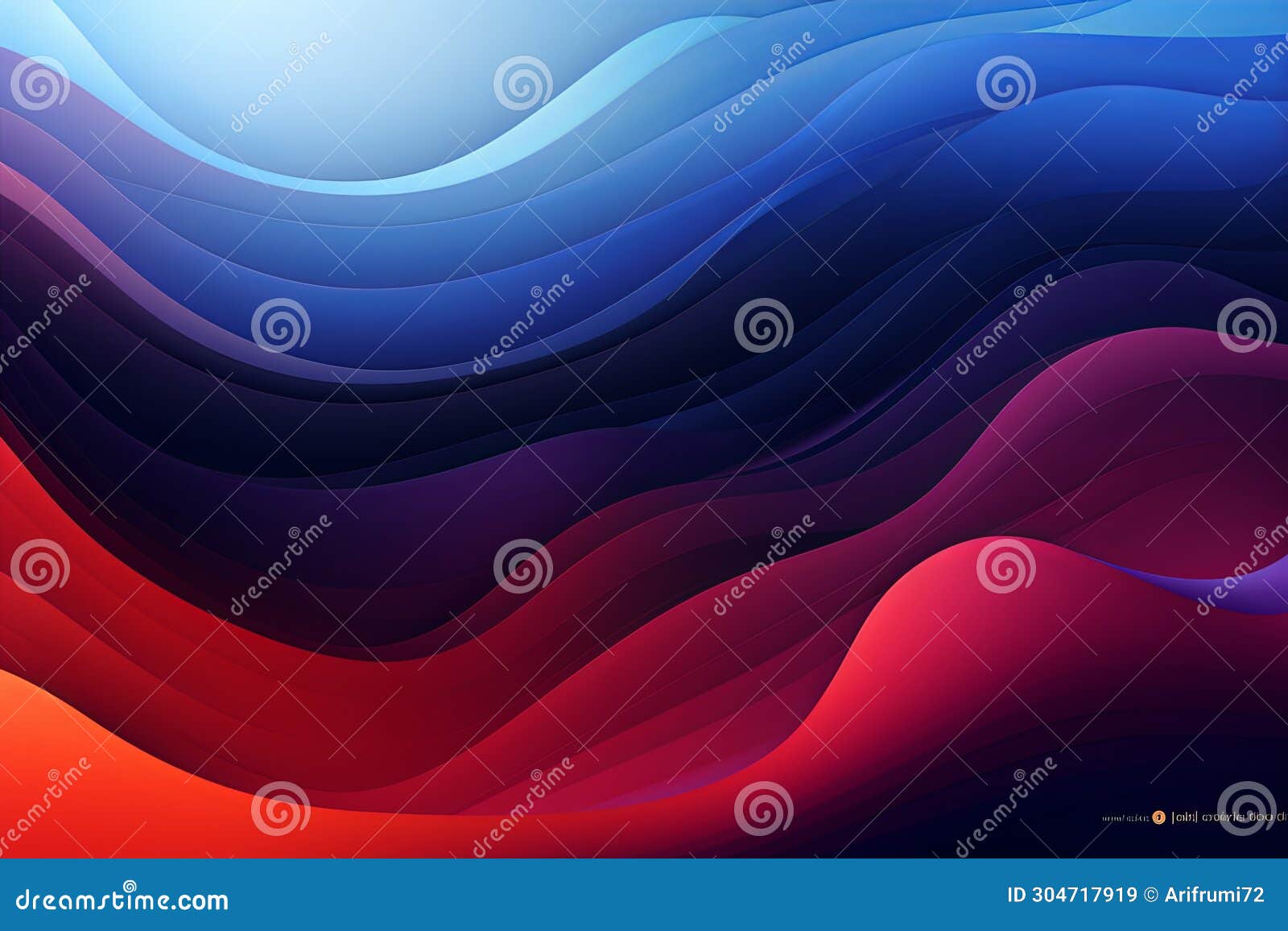 Abstract Colorful Gradient Wavy Shapes Background, Vibrant 3d Render ...