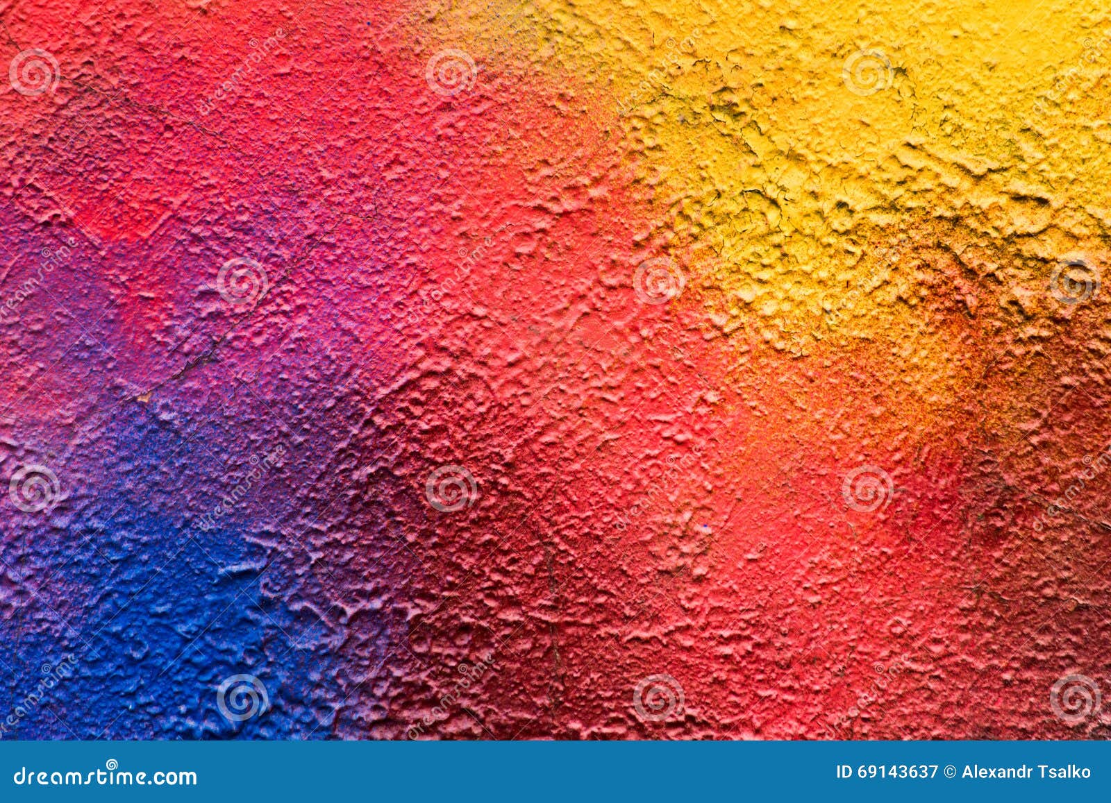 Abstract Colorful Graffiti on Plaster. Stock Image - Image of blue ...